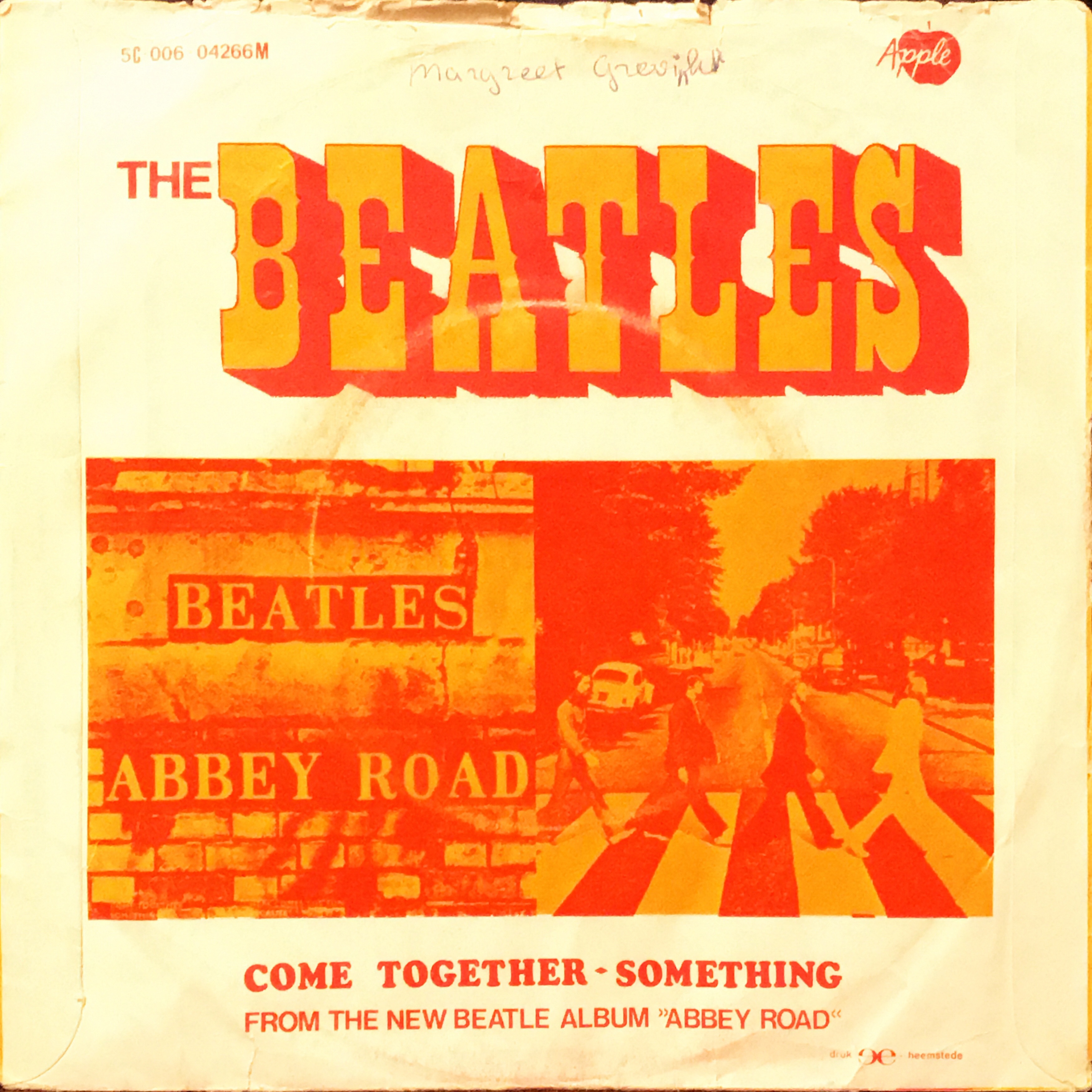 Come Together / Something / The Beatles【オランダ盤(モノラル)、イタリア盤(モノラル)】 - レコード評議会