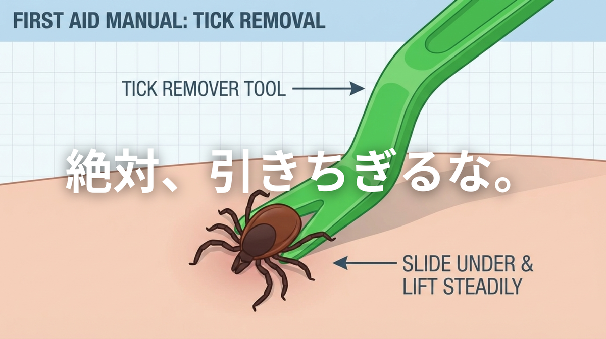【緊急】マダニに噛まれた！「無理に抜く」が一番ヤバい理由と、病院に行くまでの正しい処置マニュアル - むしゼロ暮らしラボ