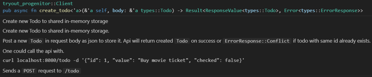 OpenAPIドキュメントを基にRust API clientを自動生成できるProgenitorを試す - paild tech blog