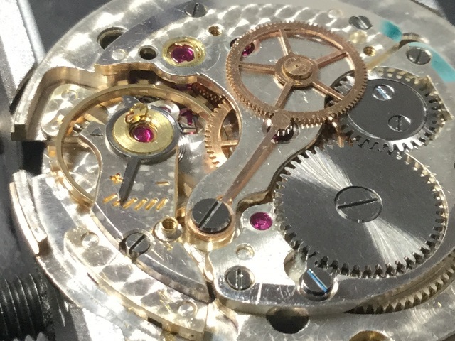 Rolex oyster perpetual ref.6580 cal.1030 （その3：組立編；ゼンマイの滑りチェック） - 古時計にワニ革着せて