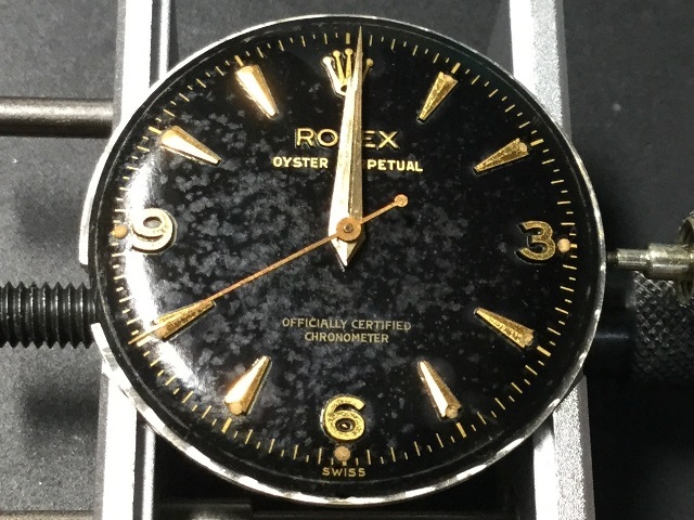 Rolex oyster perpetual ref.6580 cal.1030 （その3：組立編；ゼンマイの滑りチェック） - 古時計にワニ革着せて