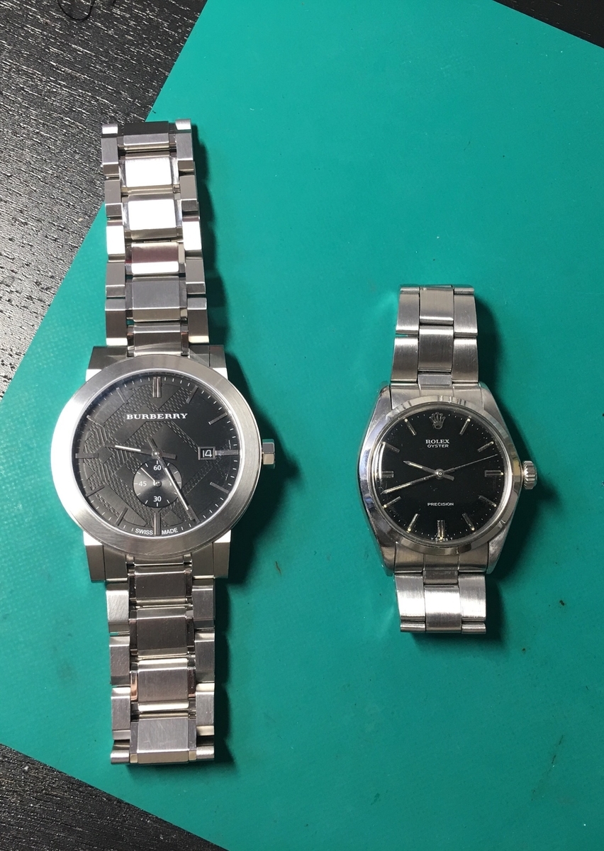 Burberry BU9901 ブレス調整 久しぶりの時計いじり - 古時計にワニ革着せて