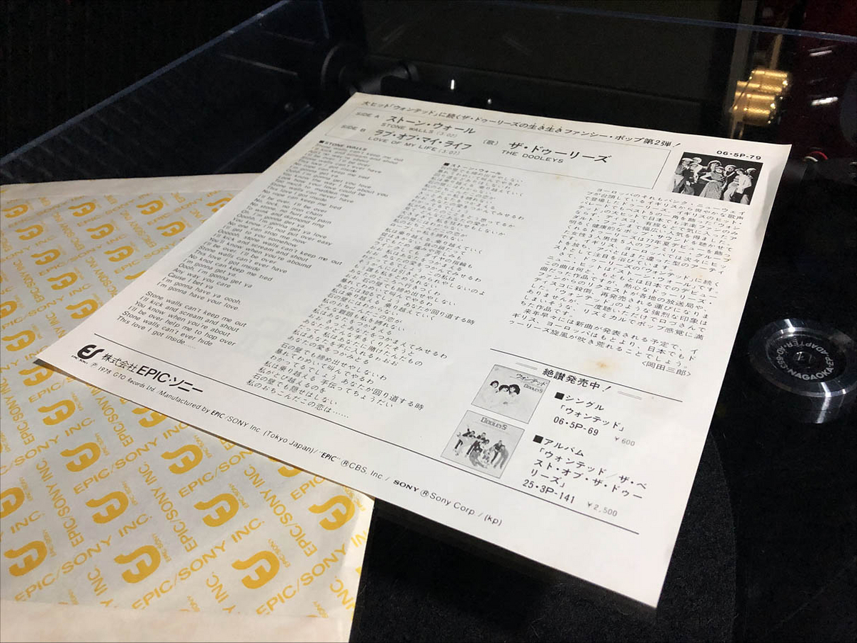 EP RECORD 39 GTO RECORDS STONE WALLS THE DOOLEYS - ENJOY-SKYTIME BLOG