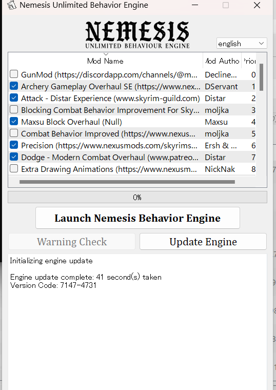 | Skyrim SE | Nemesis でエラーになってしまうときの対処法 - ElepanSkyrim’s めも