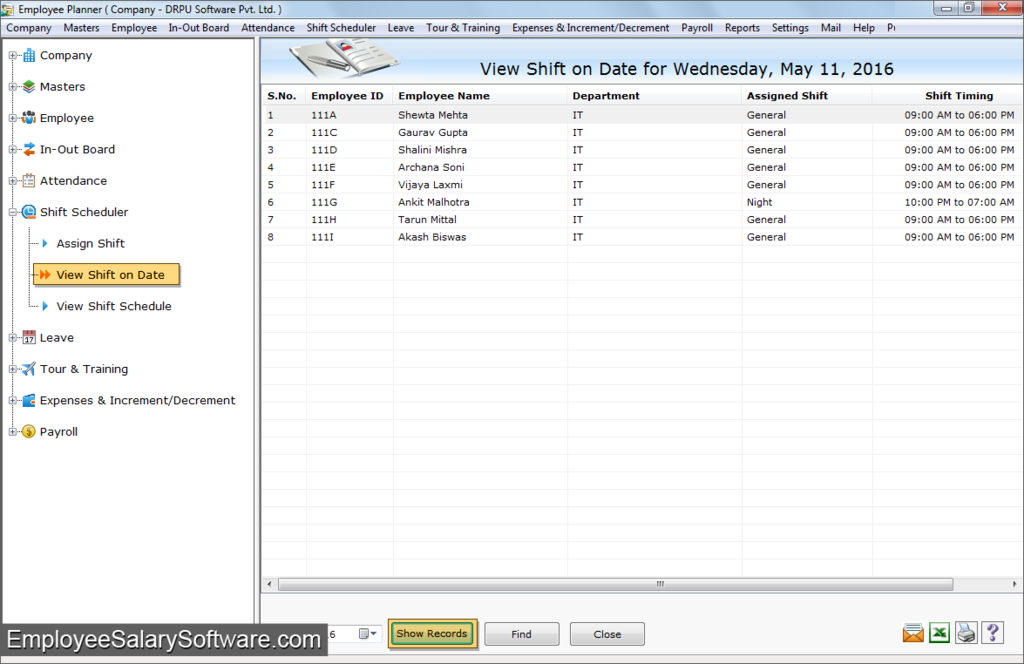 DRPU Employee Planner Software