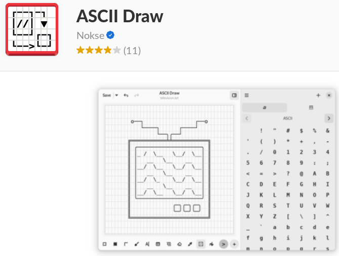 Endless OSのアスキーアート作成アプリ ASCII Draw - 図解 Endless OS
