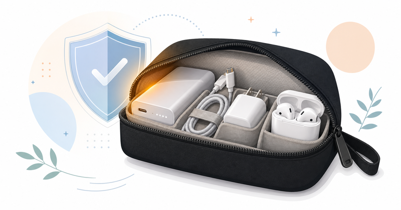 モバイルバッテリーの発火が怖い人へ。Anker Style Pouchは"保険"として買いなの？ - ふみふみちゃんのガジェットブログ