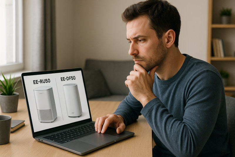 【徹底比較】EE-RU50とEE-DF50の違いを完全解説！後悔しない選び方｜象印スチーム式加湿器 - 独身生活アップデート