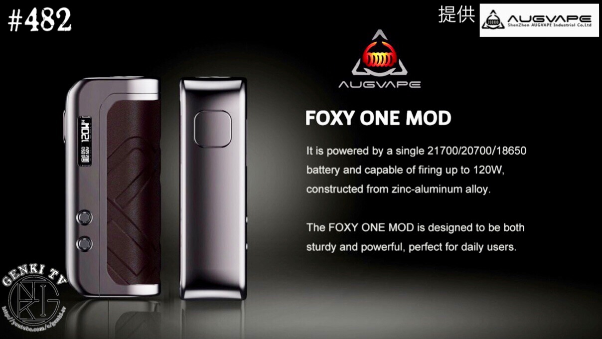 【VAPE テクニカルMOD】AUGVAPE 『 FOXY ONE 』MOD - 『 GENKI TV - V.P.C 』 blog