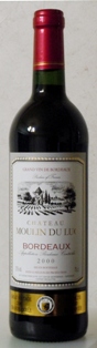 赤ワイン CHATEAU MOULIN DU LUC 2000 - 森羅観照記