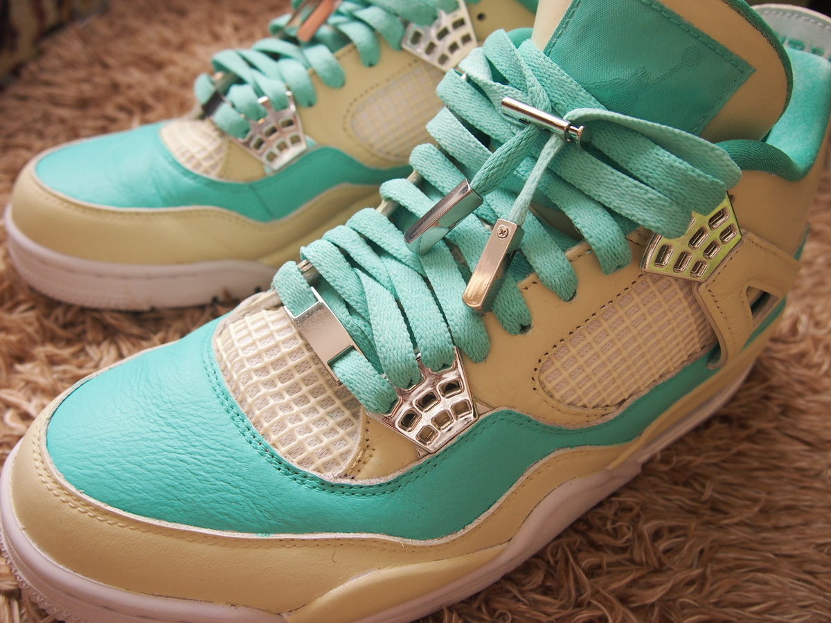 No.9 NIKE Air Jordan 4 Tiffany custom⑥ - スニーカーカスタム記