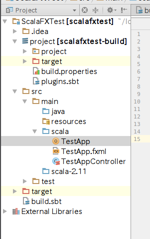 IntelliJでScalaFX+FXML環境を構築する - notepad