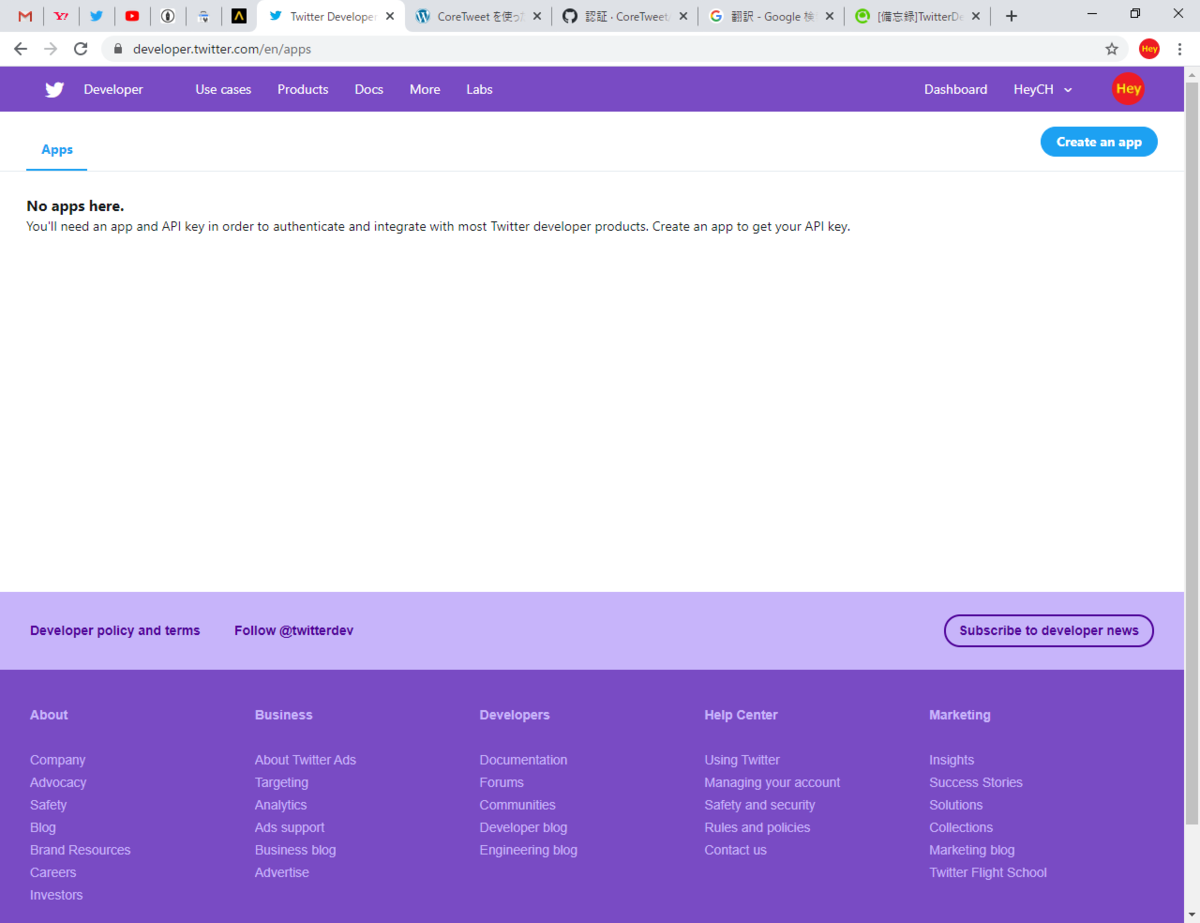 【C#】CoreTweetを使ってみよう その0 - HeyCHのブログ