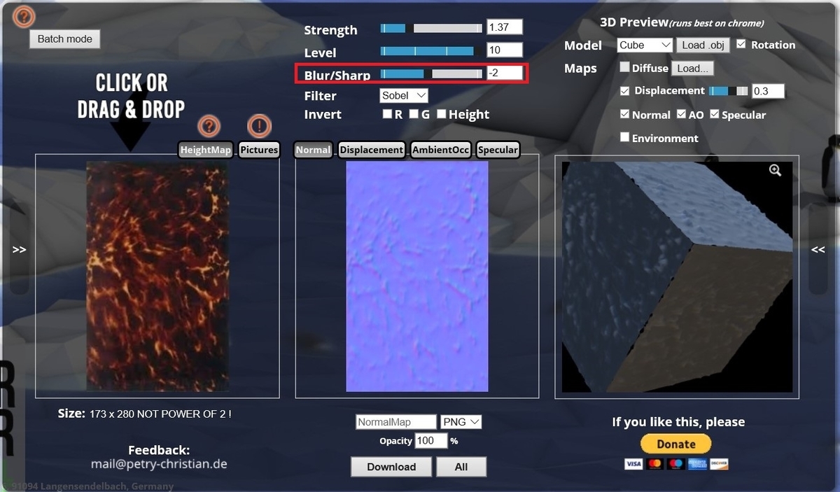 Unityで使えるNormalMap(BumpMap)を作成する。 - 夜風のMixedReality