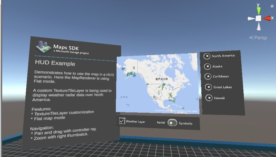 Microsoft Map-SDK for Unityを使用する その3 HudExample - 夜風のMixedReality
