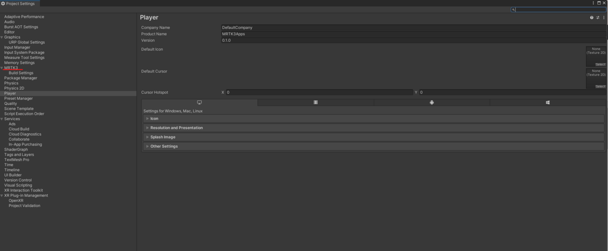 MRTK3プロジェクトセットアップ - 夜風のMixedReality