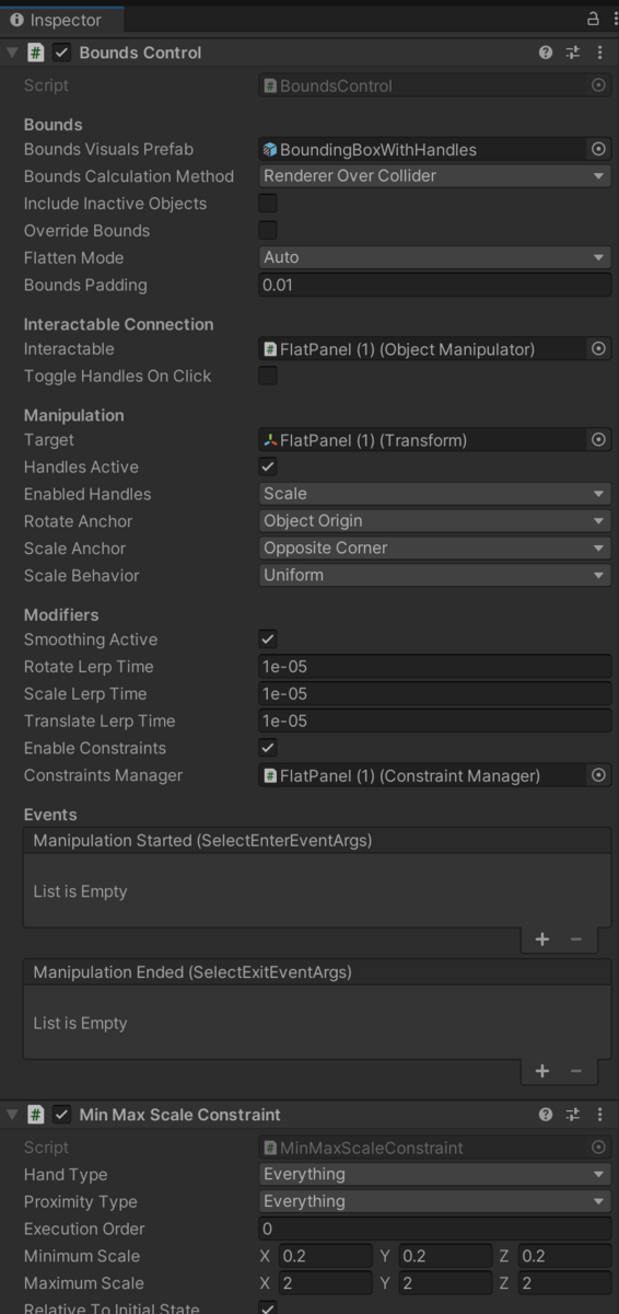 MRTK3のサンプルプロジェクトを見る HandInteractionExamples その⑤BoundsControl 2D - 夜風のMixedReality