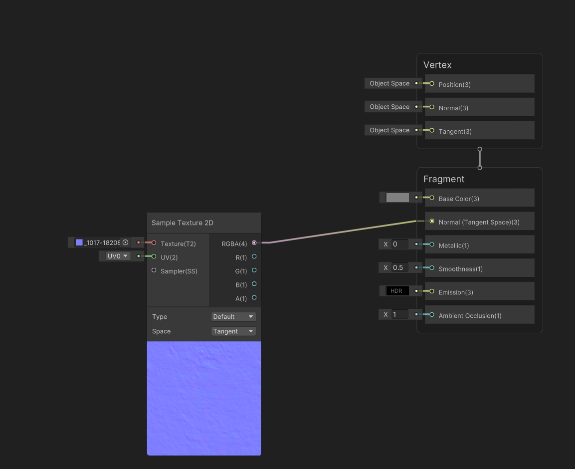 UnityのShaderGraphでのノーマルマップの扱いについてまとめる - 夜風のMixedReality