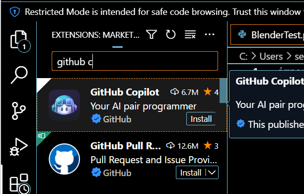 VSCodeでGitHubCopilotを導入する - 夜風のMixedReality