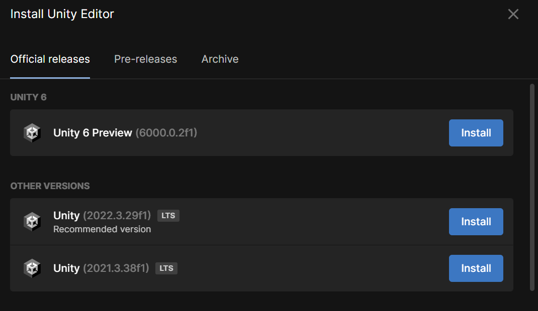 Unity6(プレビュー版)を導入する - 夜風のMixedReality