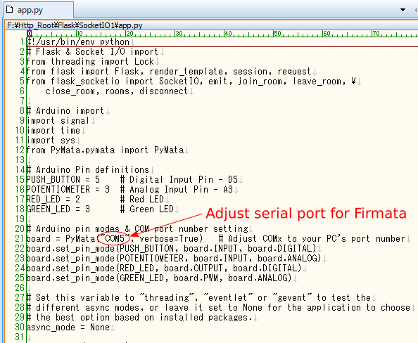 Pythonでfirmataを動かしてみました - 趣味のマイコンいじり