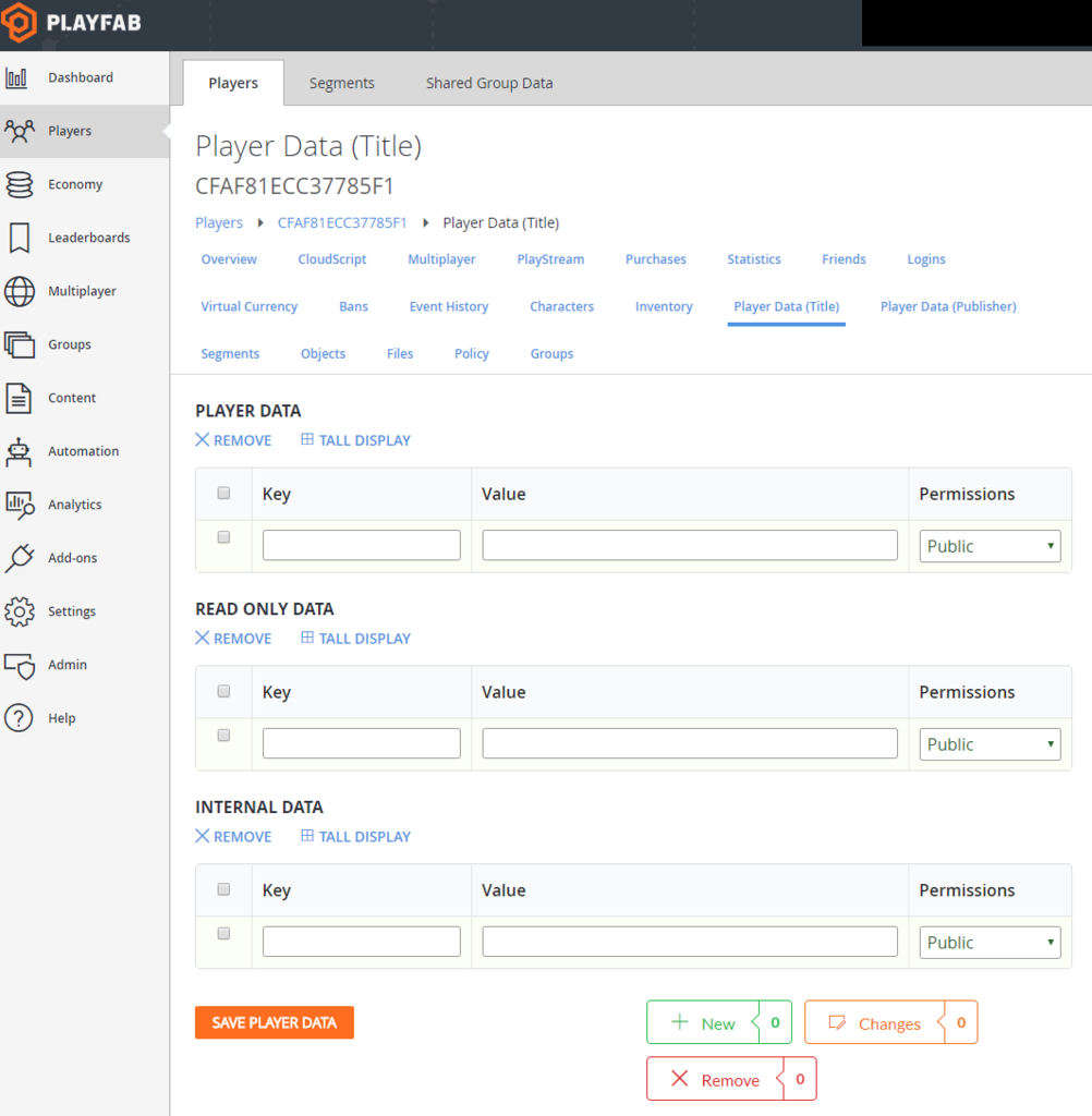 PlayFabでPlayerの情報やUserDataを取得する - JackMasaki’s blog