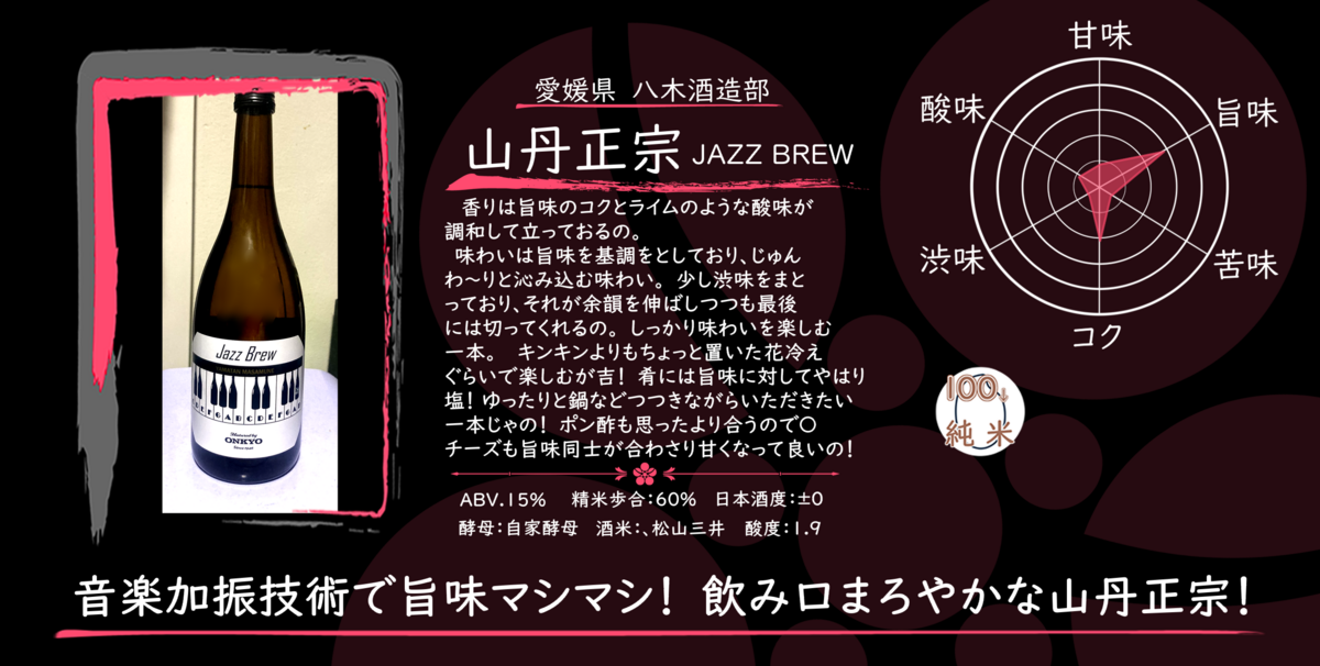 【月曜日の先週の一本！】山丹正宗 JAZZ BREW【FUKA🍶YO-I】 - 如月ささらの今日の一杯
