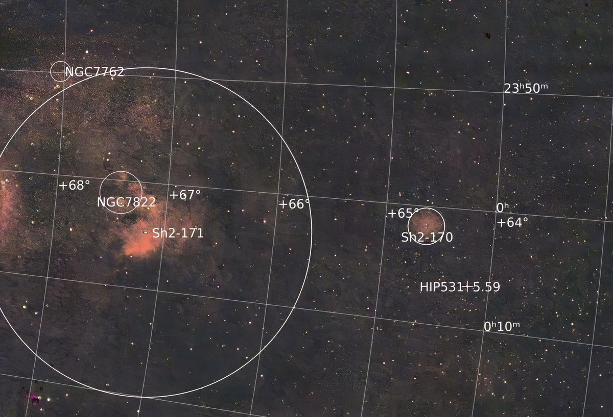 Little Rosette Nebula (Sh2-170)を中心に親子亀撮影 - 後期高齢者が天体撮影に嵌りました