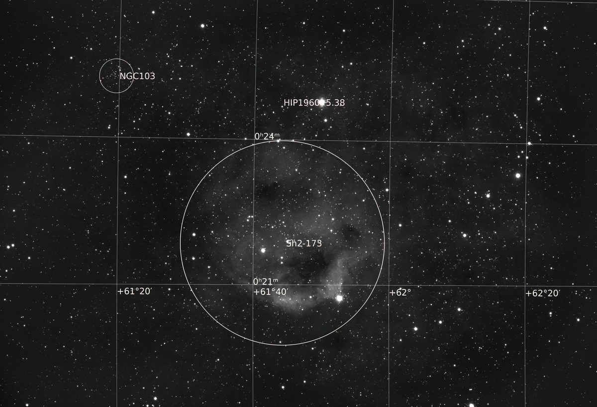 Sh2-173(The Phanton of the Opera Nebula) - 後期高齢者が天体撮影に嵌りました