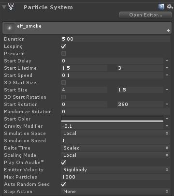 Unity ParticleSystem Lesson:舞い上がる煙 - ゲーム開発奮闘記