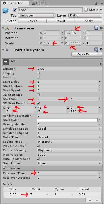 Unity ParticleSystem Lesson:氷魔法 - ゲーム開発奮闘記
