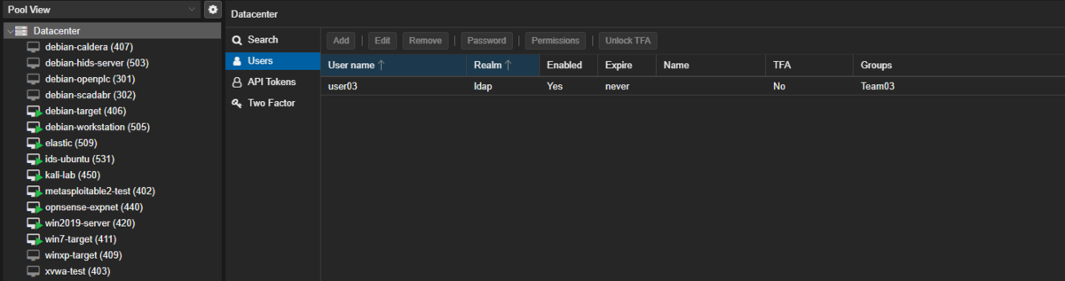 Proxmox で LDAP 認証したり権限の設定をしたりする - 立ち話