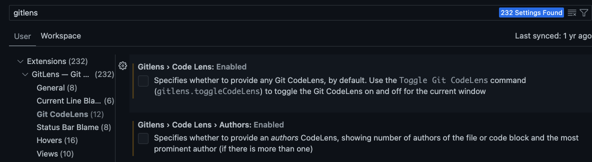 VSCodeのgitlensで表示されるアノテーションを非表示にする - Just do IT