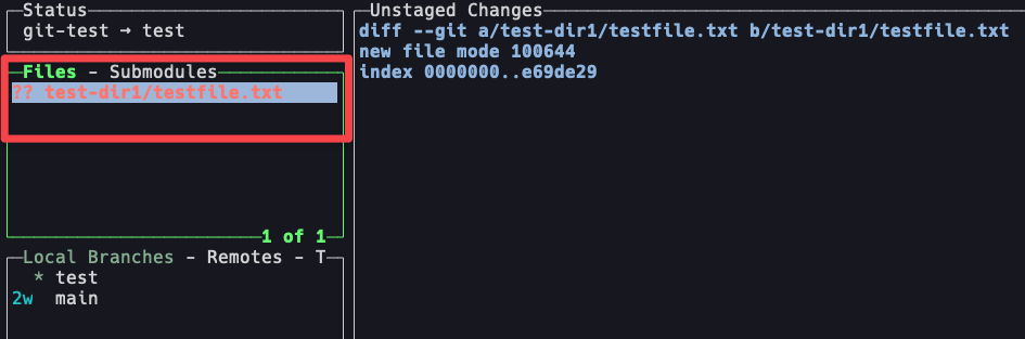 Lazygit ファイル ディレクトリツリー 表示・非表示 - Just do IT