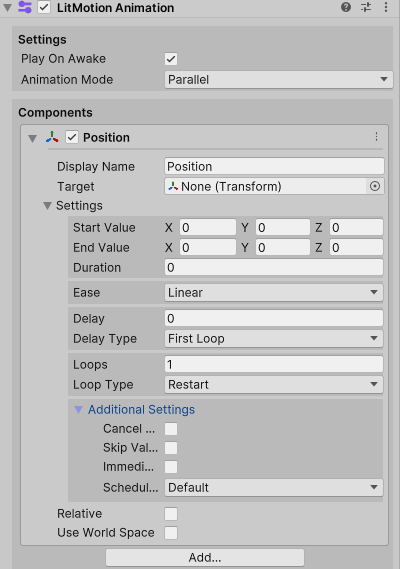 【Unity】LitMotionが提供するアニメーション作成コンポーネントLitMotion.Animation - 原カバンは鞄のお店ではありません。