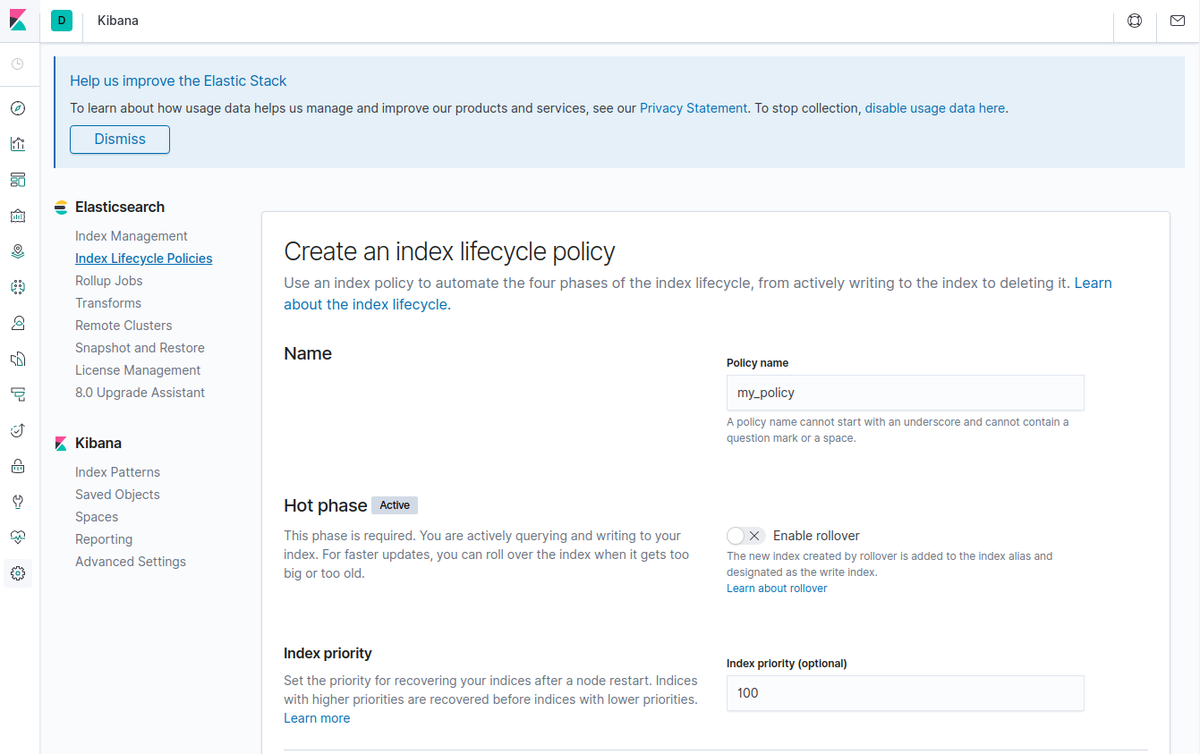 ElasticsearchのIndex Lifecycle Management（ILM）を使って、指定された期間を過ぎたインデックスを削除 ...