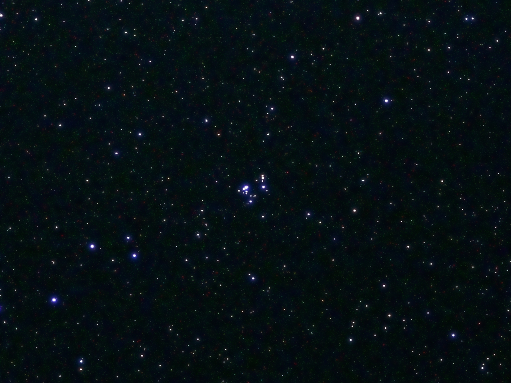 「散開星団NGC2169(37星団)」の撮影 2021年10月3日(機材：コ･ボーグ36ED、スリムフラットナー1.1×DG、E-PL5、ポラ ...