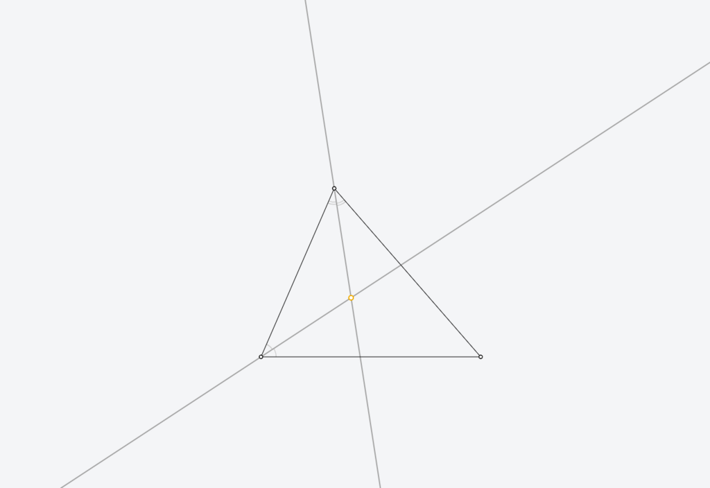 Euclidea 2.2 Intersection of Angle Bisectors 解説 - みのまわりのものたち。