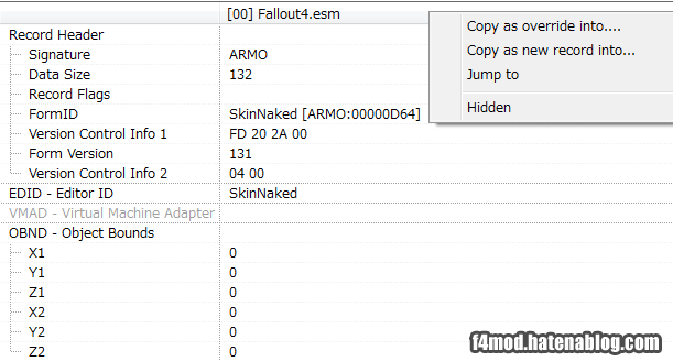 【Fallout4】FO4Editの使い方 - その他の機能 - - Fallout箱庭DIY