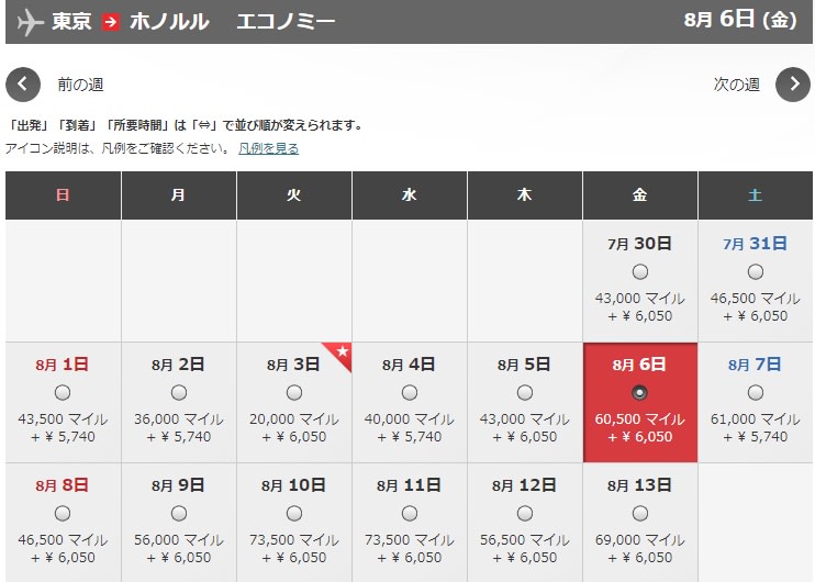 JALハワイ2021の夏休みの特典航空券、繁忙期は最低マイルの3倍以上に。 - KYO-Gのコラム