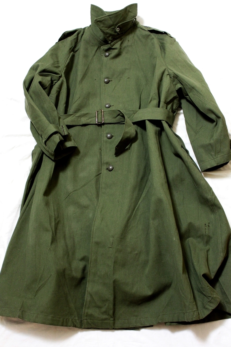 【Special Piece】50s FRENCH ARMY MOTORCYCLE OVERCOAT with LINING / ヴィンテージ ...