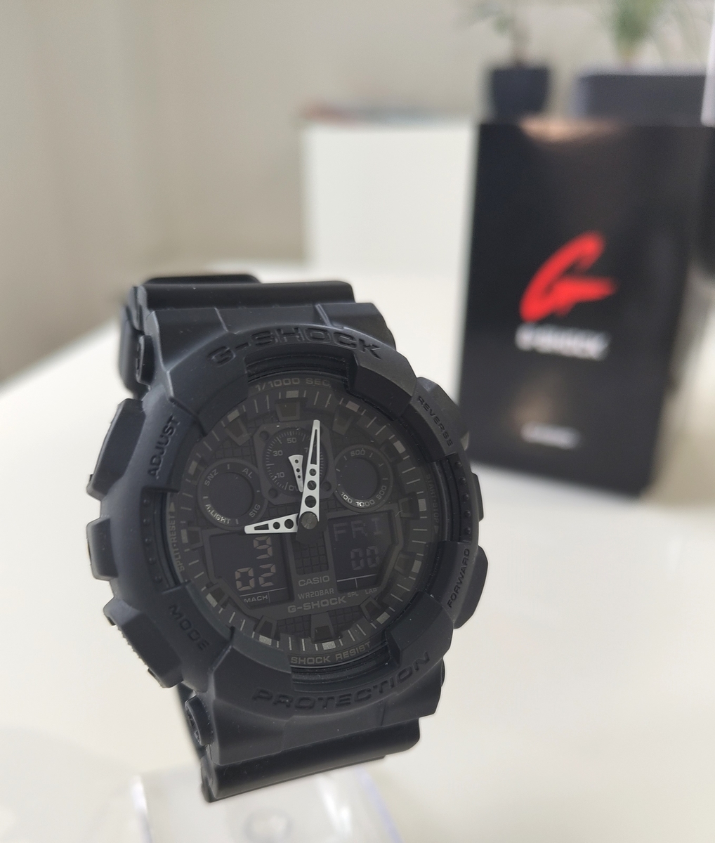 GA-100-1A1DR 外観レビュー 】アナログとデジタルの絶妙バランス♬ゴリゴリ系のデザインがかっこ良いG-SHOCK♬ - MD-WORKS