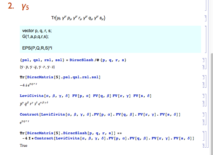 FeynCalc の事始め-4 : ガンマ行列のトレース計算 - MMAys's blog