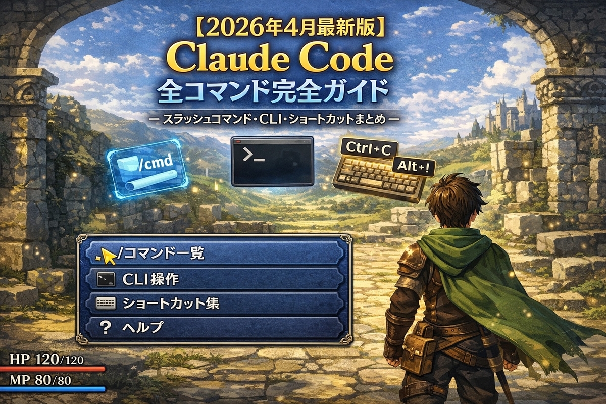 【2026年4月最新版】Claude Code 全コマンド完全ガイド ― スラッシュコマンド・CLI・ショートカットまとめ - MOSFET ...