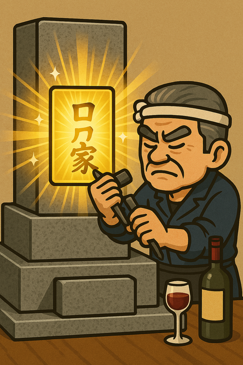 ネットで簡単依頼：石材店の迅速な対応に感謝 #178 - 娯太郎はシニアさんですか？ はい！
