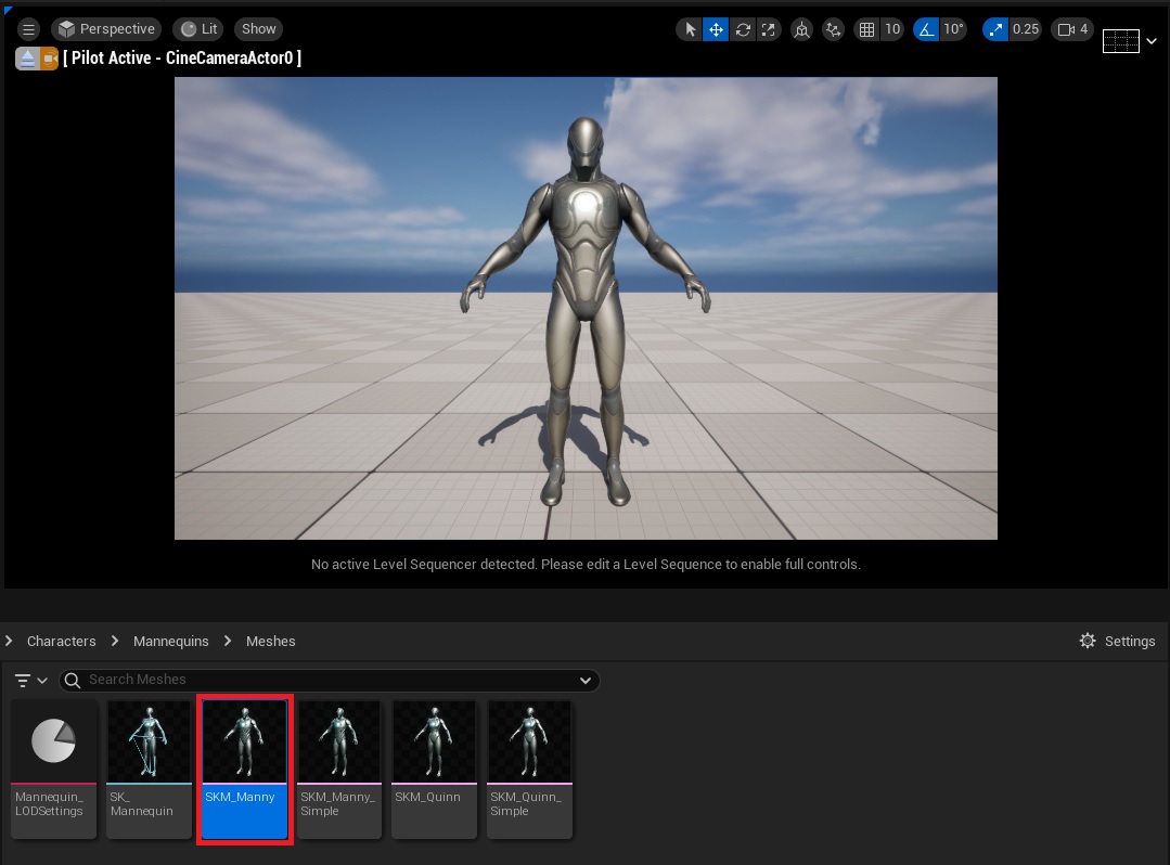 UE5でシーケンサーのSKM_Mannyをアニメーションする方法 - Masamichi_Fujiwaraのメモ