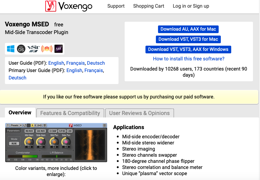 MS処理プラグイン【Voxengo MSED】インストール手順 - DTM☆Maintenance