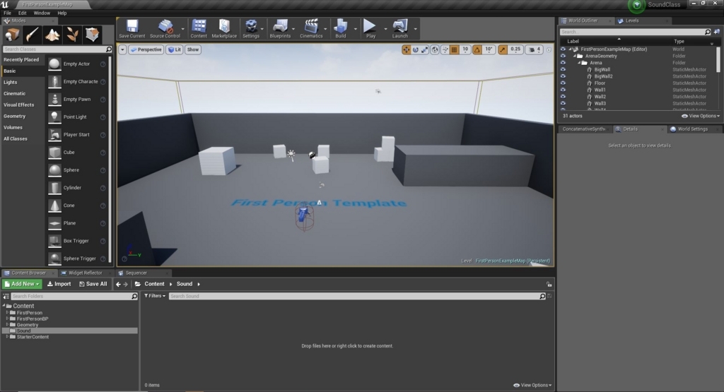 UE4 Sound Classを使ってみよう2 - UE4初心者が頑張ってるブログ