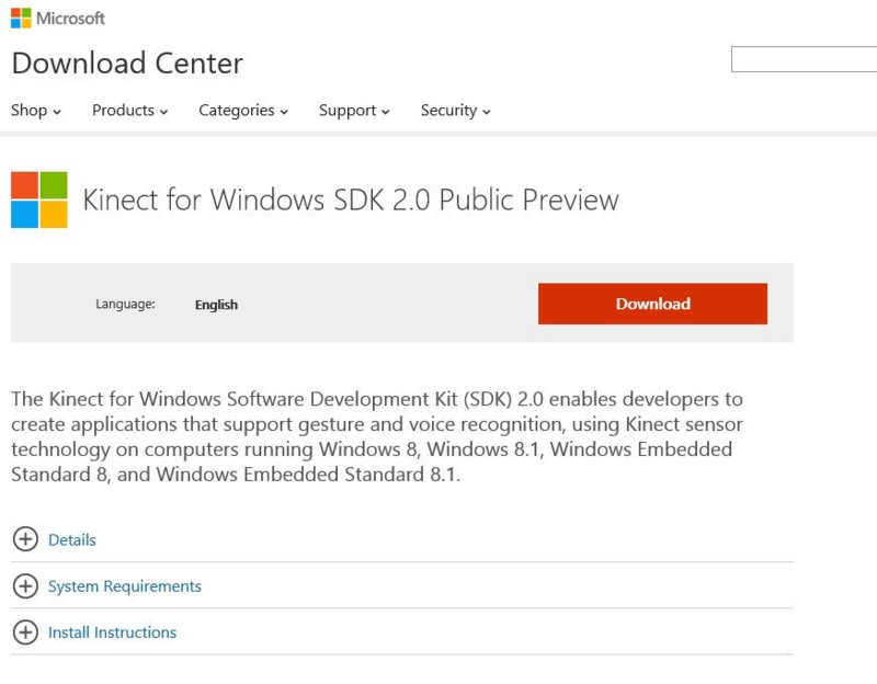 Kinect for Windows v2 購入前に確認すべきことと、その方法 - Hack & Sports