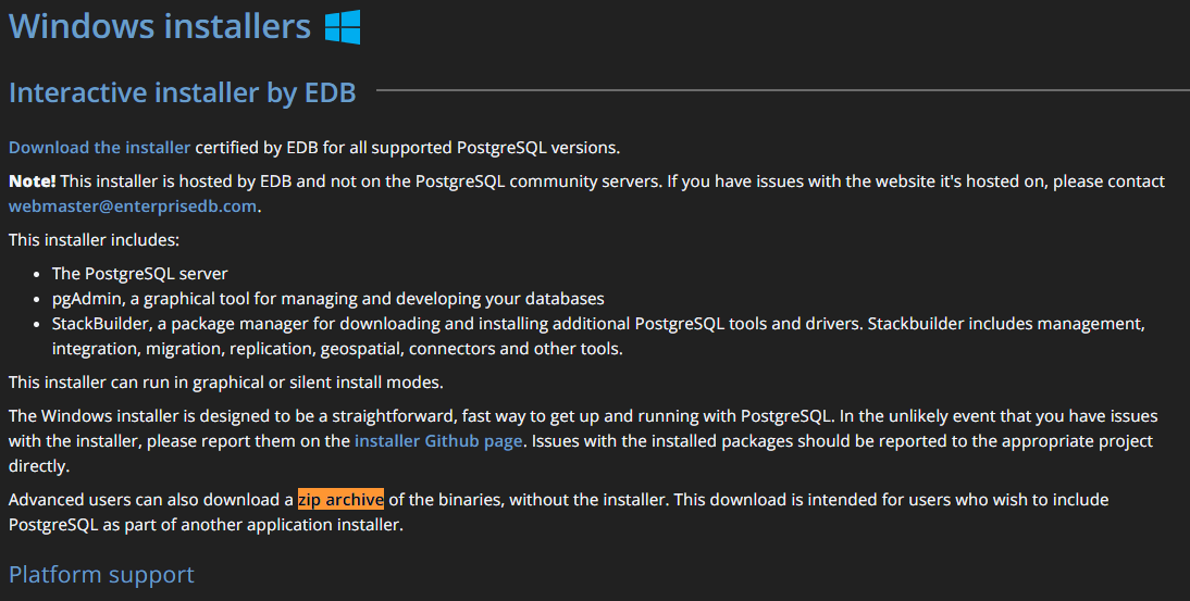 PostgreSQL クライアントをWindows でインストールなしで使う - A Memorandum